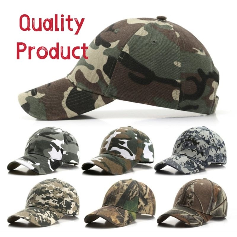 Topi kerja corak askar/Cap kebun/Cap askar/Outdoor training cap/Army ...