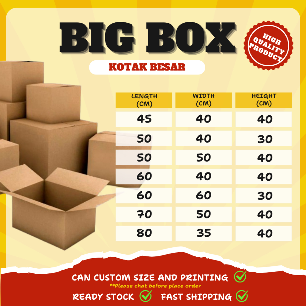 MR BOX EXPRESS Kotak Carton Box Packaging Box Paper Box Big Box Packing ...