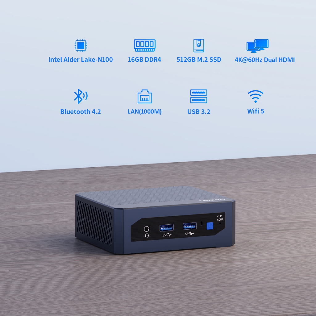 SZBOX F10 Mini PC 12th Intel Alder Lake N100 16GB DDR4 512GB SSD Wifi5 ...