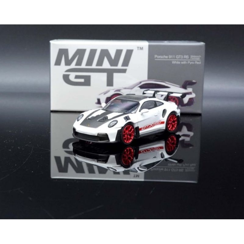 Mini GT 1:64 #706 Porsche 911 GT3 RS Weissach Package White with Pyro ...
