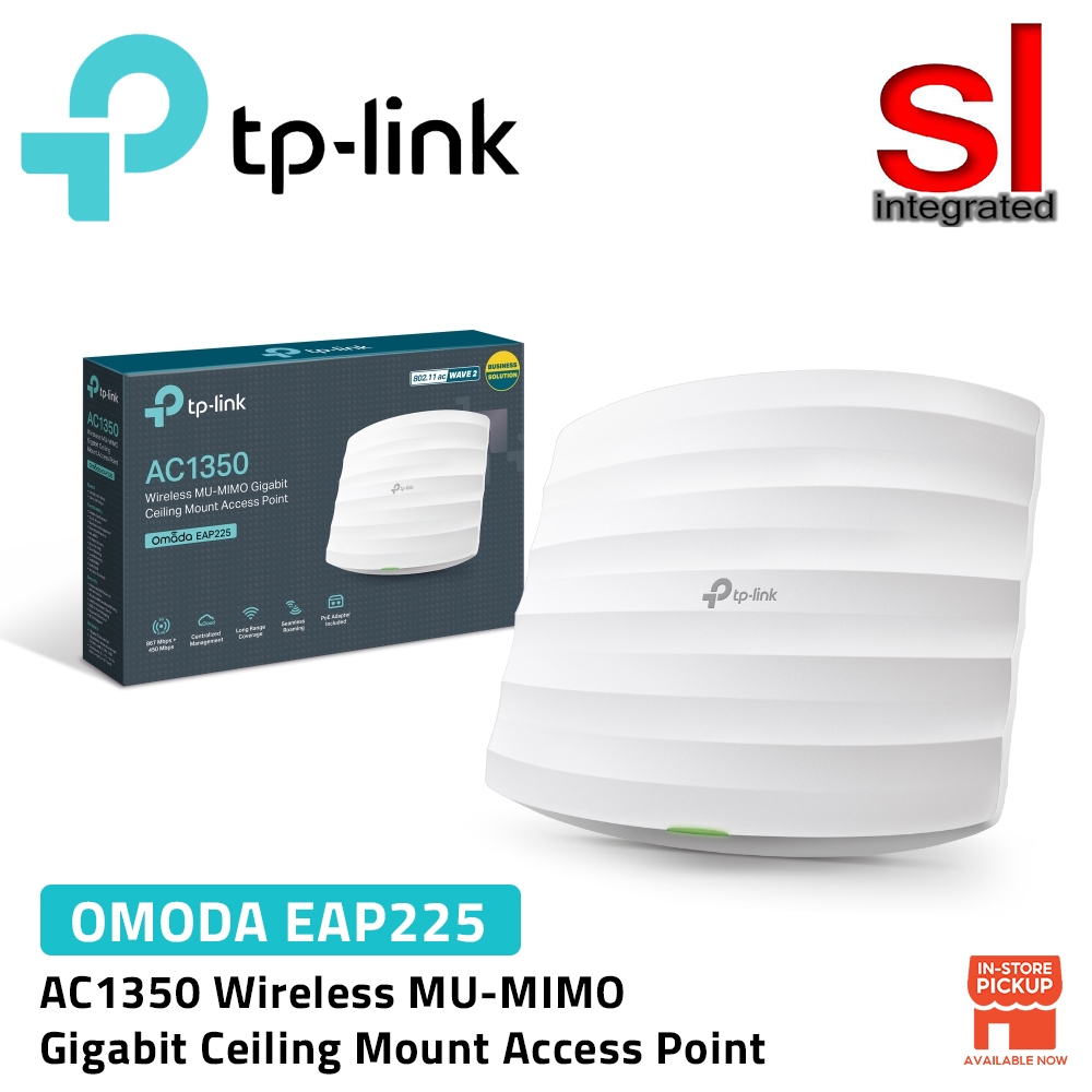 TP-Link EAP225 AC1350 Wireless MU-MIMO Gigabit Ceiling Mount Access ...