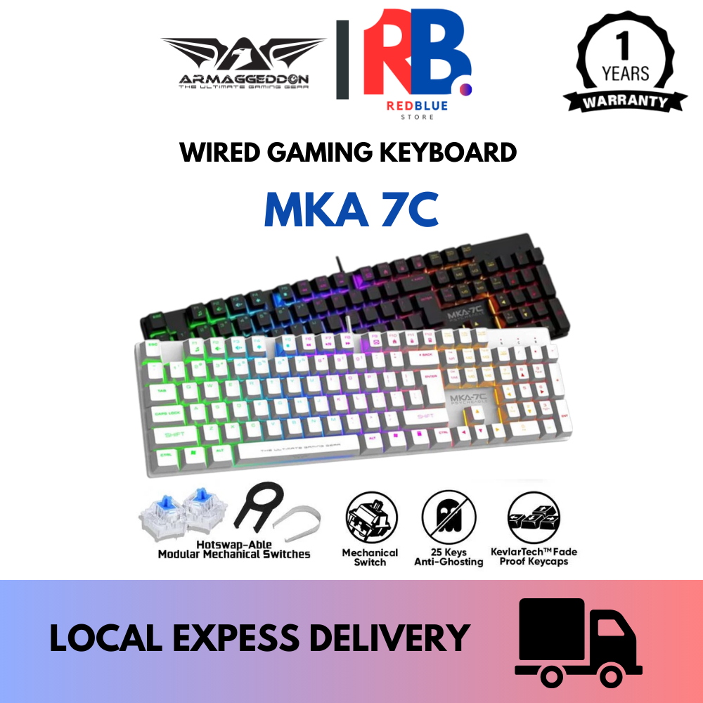 Armaggeddon MKA 7C Mechanical Keyboard | Hot-Swap | 104 Full Size ...