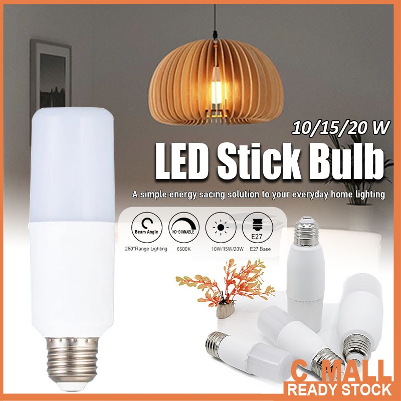 LED Stick Bulb Energy Saving Lampu Putih Downlight Bulb LED Light Bulb 10W/15W/20W 6500K ...