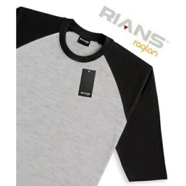 Raglan Tshirt 3 quarter 100%cotton 2 Colors Combine Casual | Shopee ...