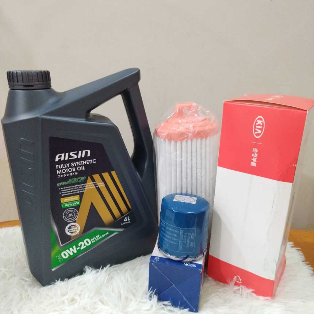 KIA PICANTO 2019year OIL FILTER + AIR FILTER + AISIN 0W20 API-SP FULLY ...