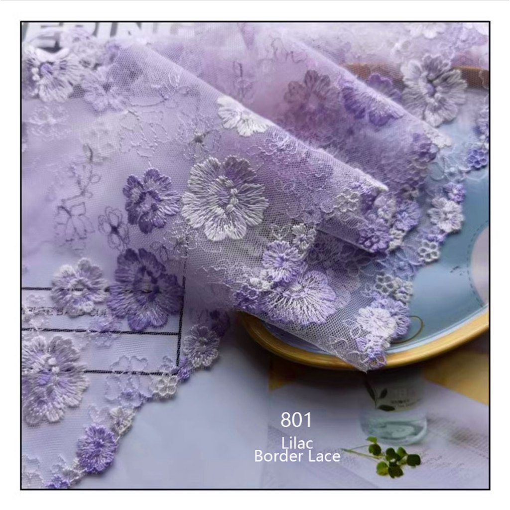 Series Purple Lilac Lavender Premium Border Lace Sulam Kerawang New ...