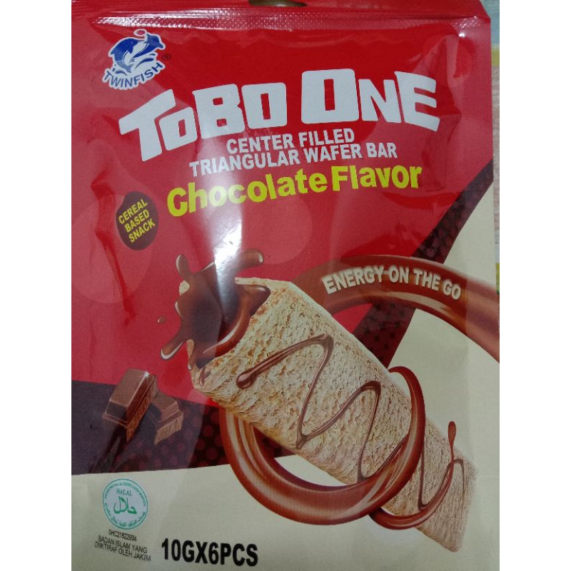 TWINFISH TOBO ONE CENTER FILLED TRIANGULAR WAFER BAR Chocolate FIavor ...