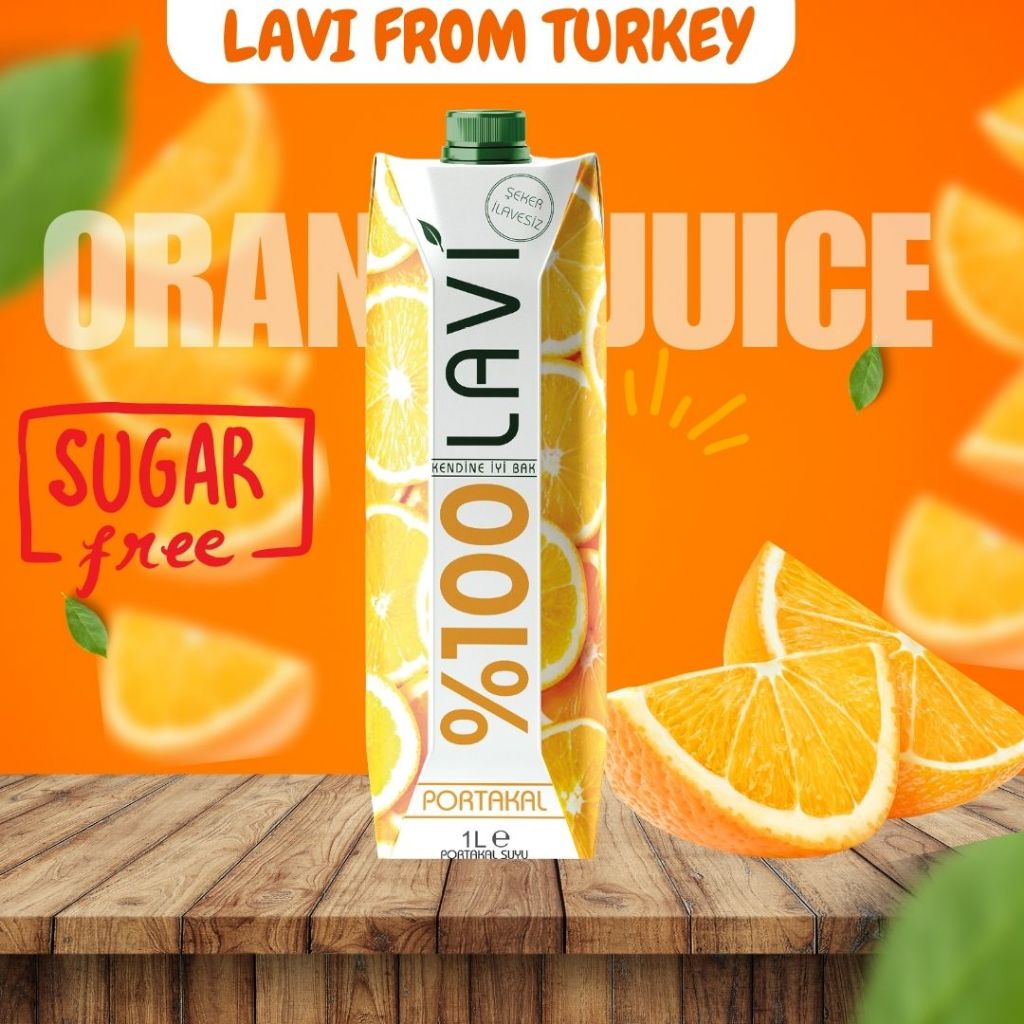 Orange Flavor Lavi juice 100% (No sugar added) 1 Liter | Shopee Malaysia