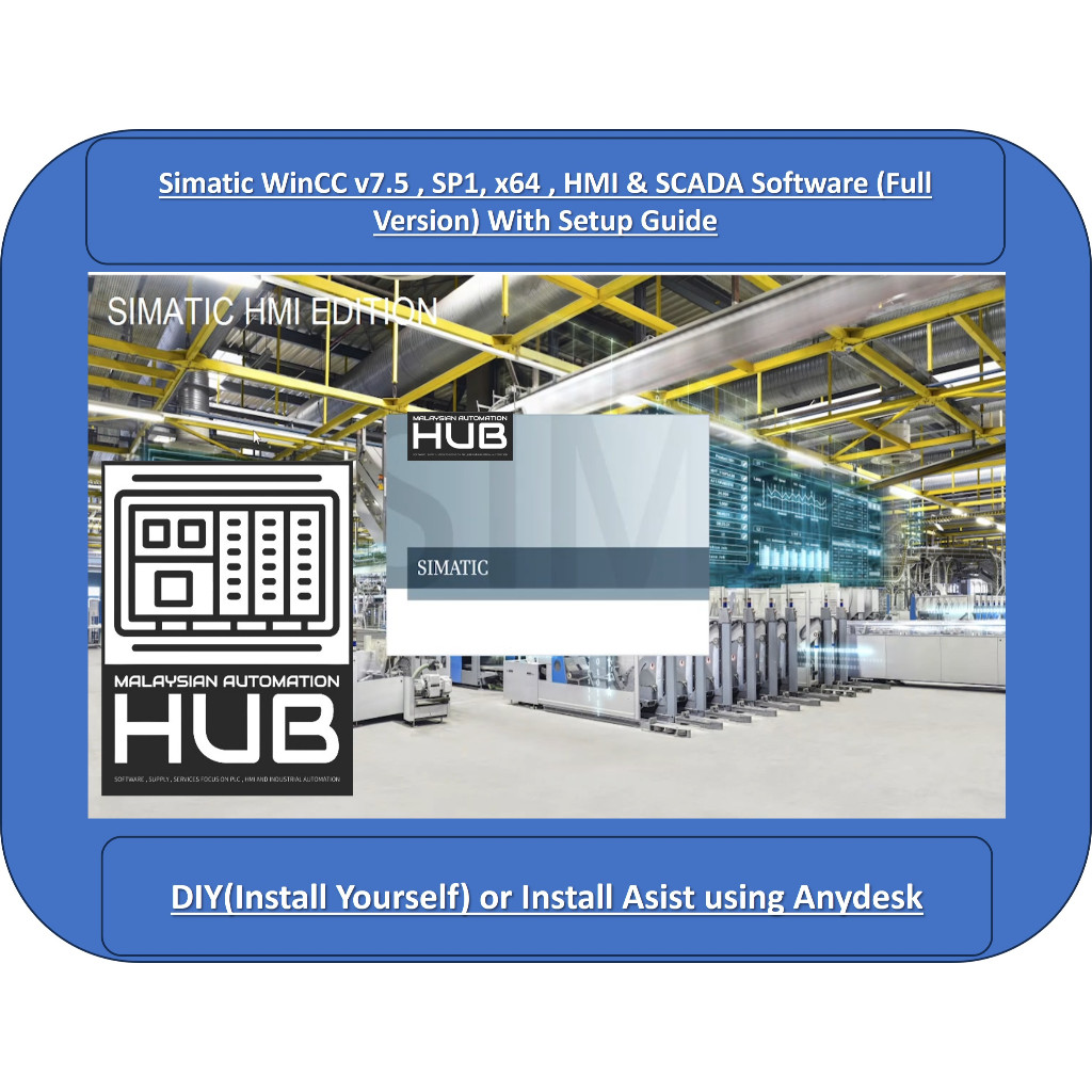 Simatic WinCC v7.5 , SP1, x64 , HMI & SCADA Software (Full Version) With Setup Guide | Shopee ...