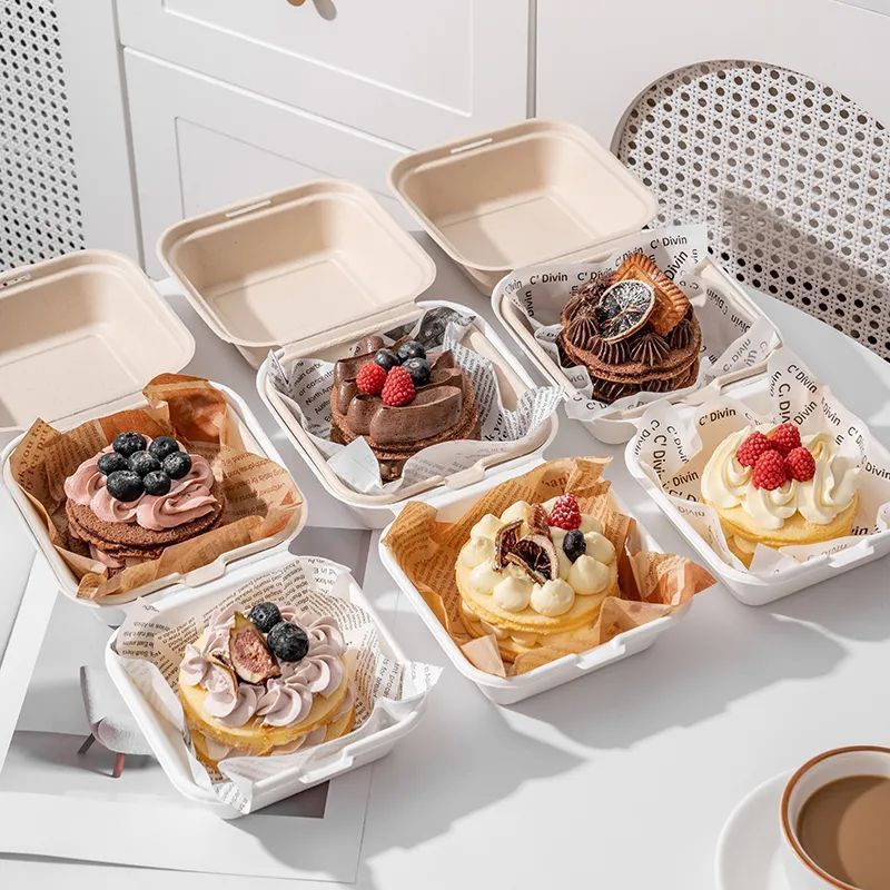 [READY STOCK] Disposable Bento Cake Box/Burger Box/ Pancake Box/Dessert ...