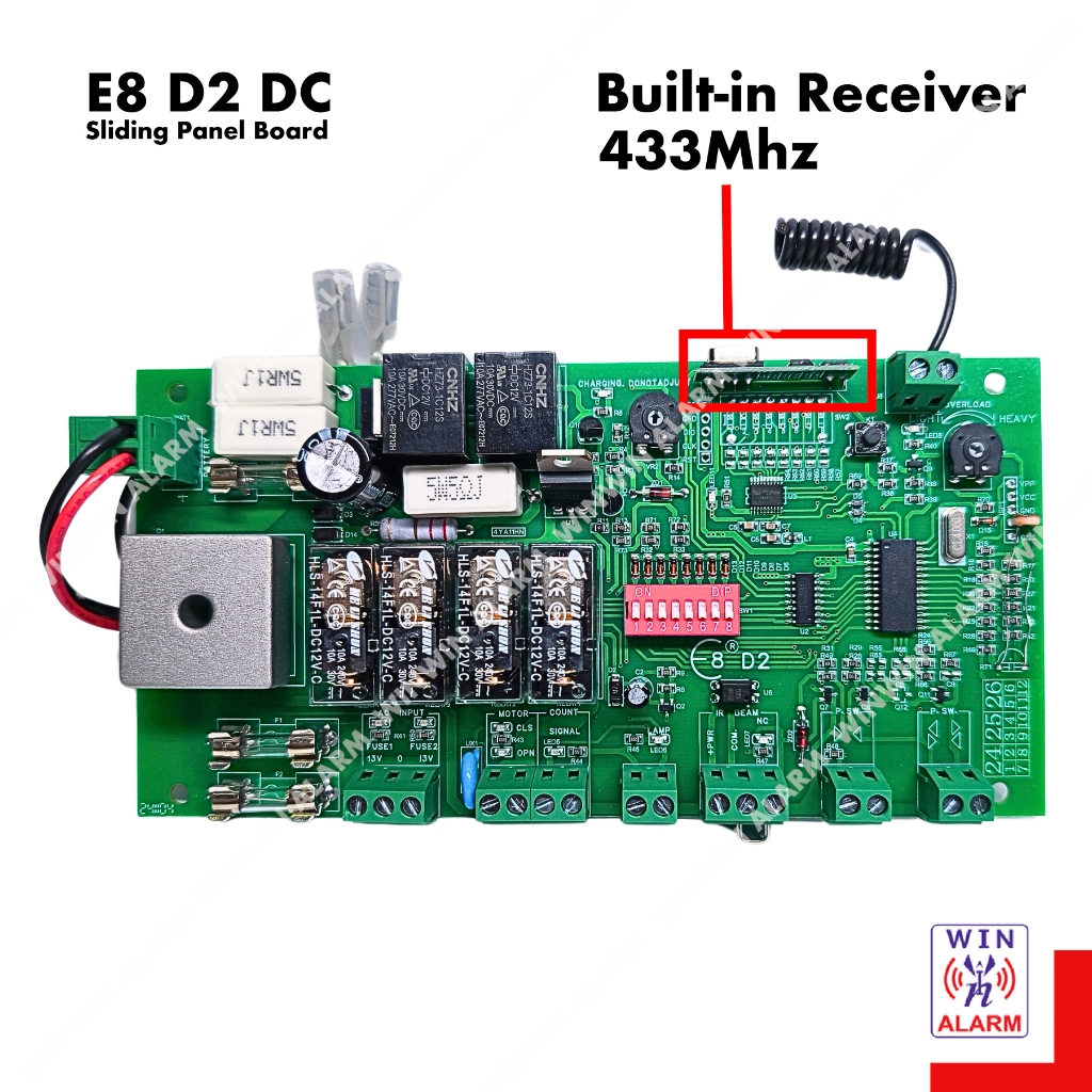 E8 D2 DC - Buit-in receiver 433 MHz ( DC 3 speed DC max )sliding ...