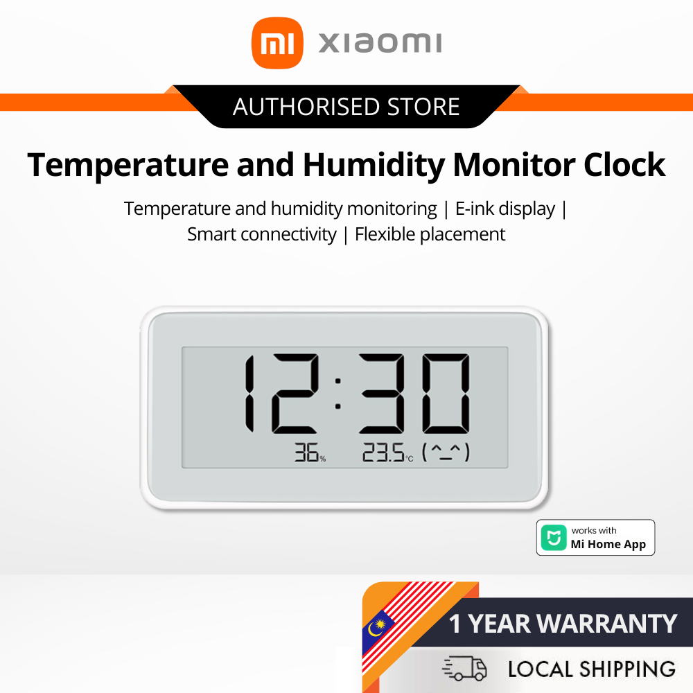 Xiaomi Temperature and Humidity Monitor Clock | Shopee Malaysia