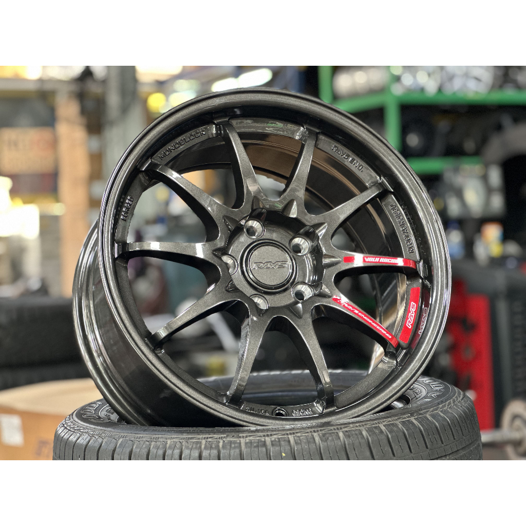 NEW 17X8J AOW CE28 Club Racer Rim (set of 4) Dark Gunmetal 5X114.3 for ...
