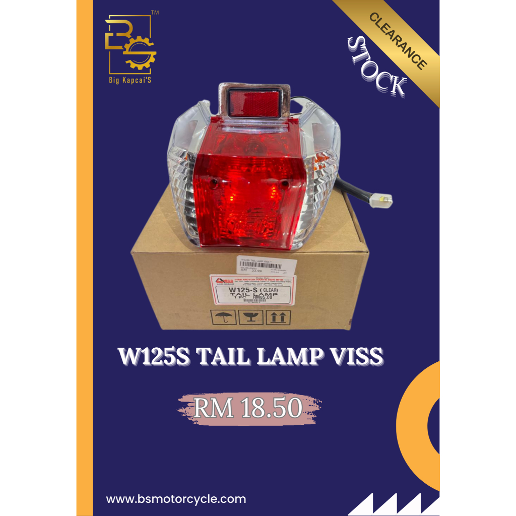 Honda W125S & W125 & DASH2 Tail Lamp Viss | Shopee Malaysia
