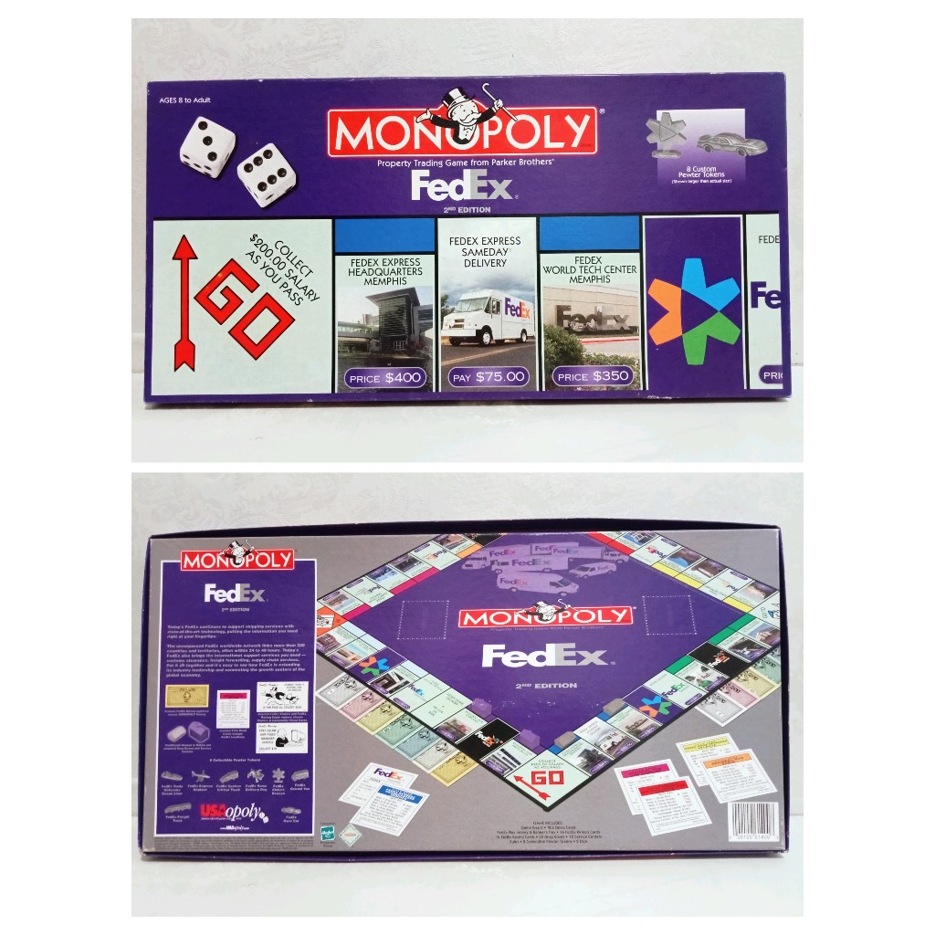 Vintage MONOPOLY FedEx 2nd Edition Hasbro 2005 Preloved | Shopee Malaysia