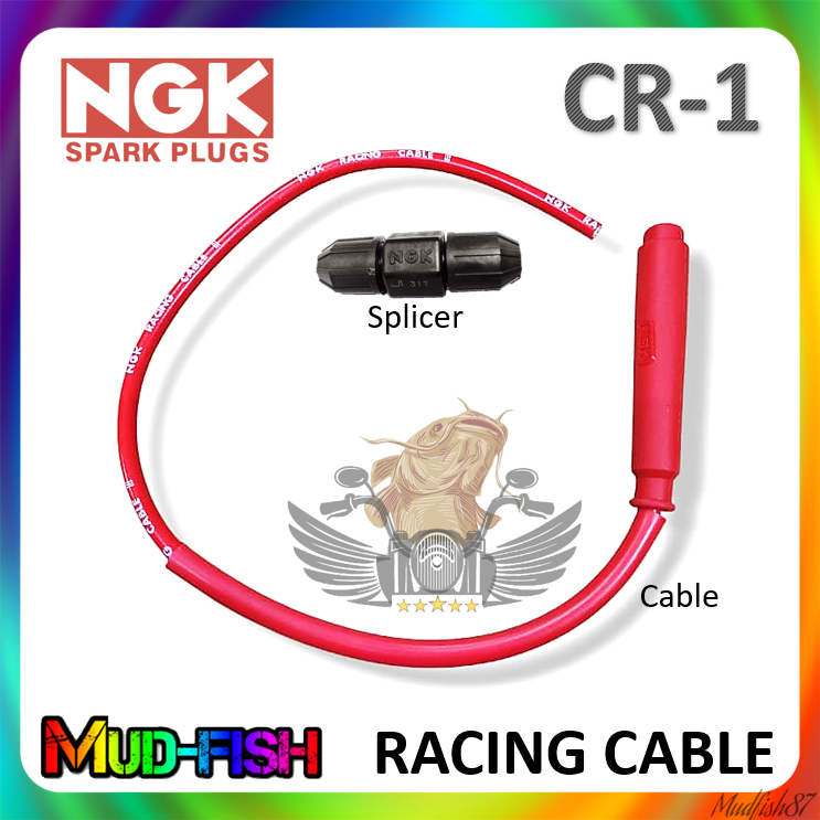 NGK RACING CABLE RED (CR1) & NGK RACING CONNECTOR / SPLICER (J1 ...