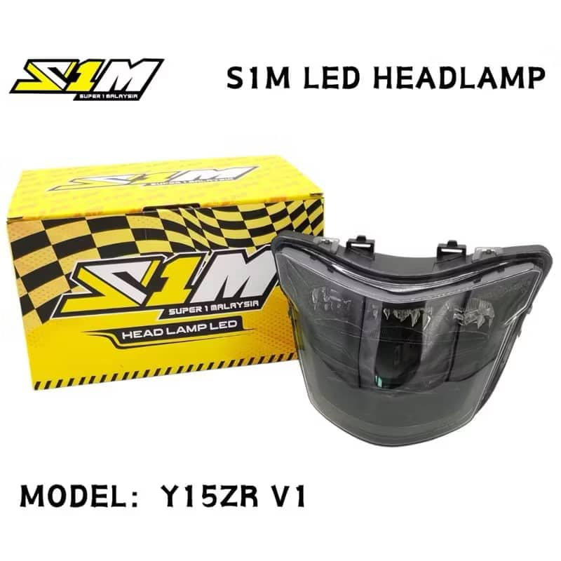 (S1M) HEAD LAMP LAMPU DEPAN LED YAMAHA Y15 V1 V2 HEAD LAMP DP ZHIPAT IMPORT LAMPU GABAN LIGHT ...