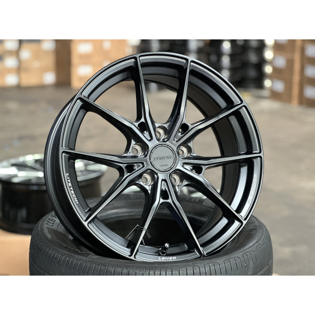 NEW 17X7J Lenso VNB Rim (set of 4) Black 5X114.3 for Civic Camry Swift ...