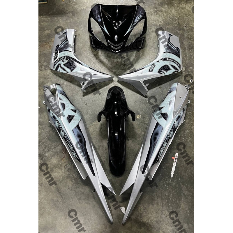 Cover Set Lc135 V1 Batik Black Silver Batik Lc V1 | Shopee Malaysia