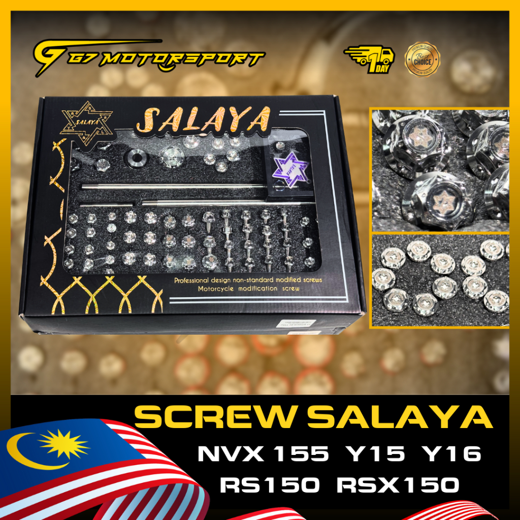 Screw SALAYA Red Washer Complete Set ORIGINAL Y15 Y16 NVX RS150 RS-X ...