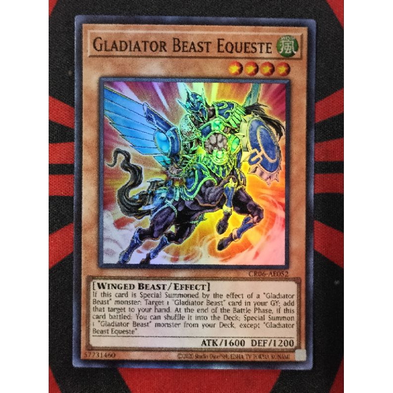 YUGIOH KONAMI CR06-AE052 Gladiator Beast Equeste (Super Rare) | Shopee Malaysia