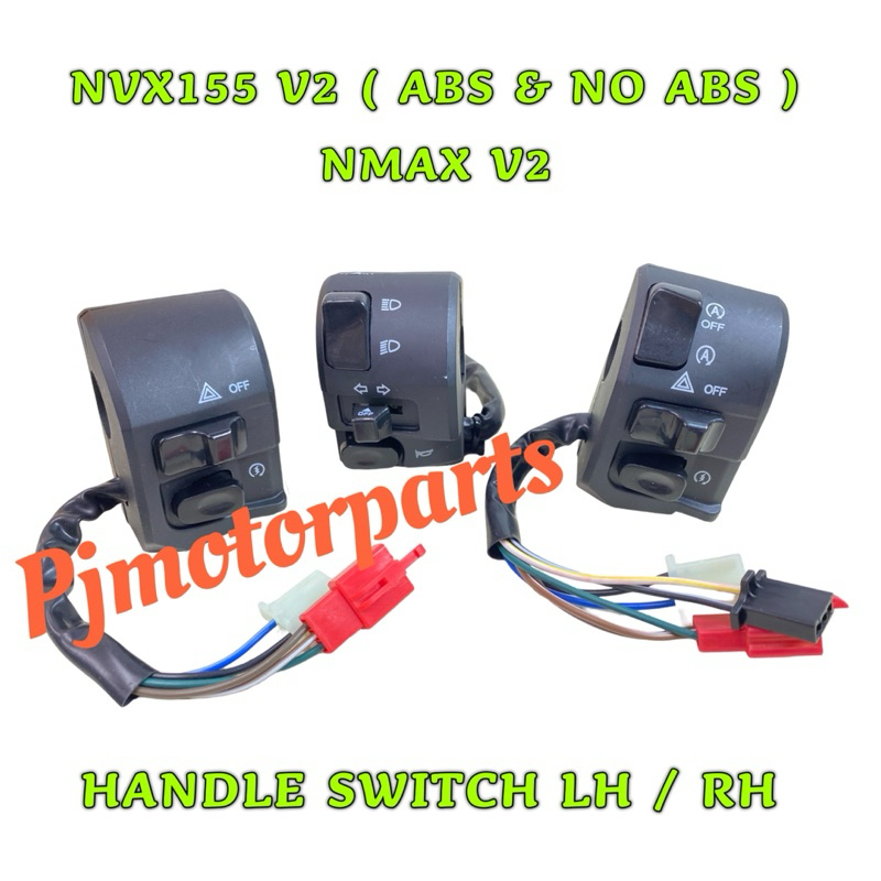 NVX155 V2 ABS & NO ABS / NMAX V2 LH & RH HANDLE SWITCH SUIS HORN DOUBLE ...