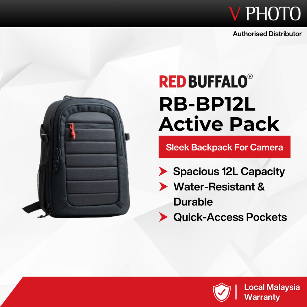 Red Buffalo RB-BP12L Active Pack Camera DSLR Compact Backpack Tripod ...