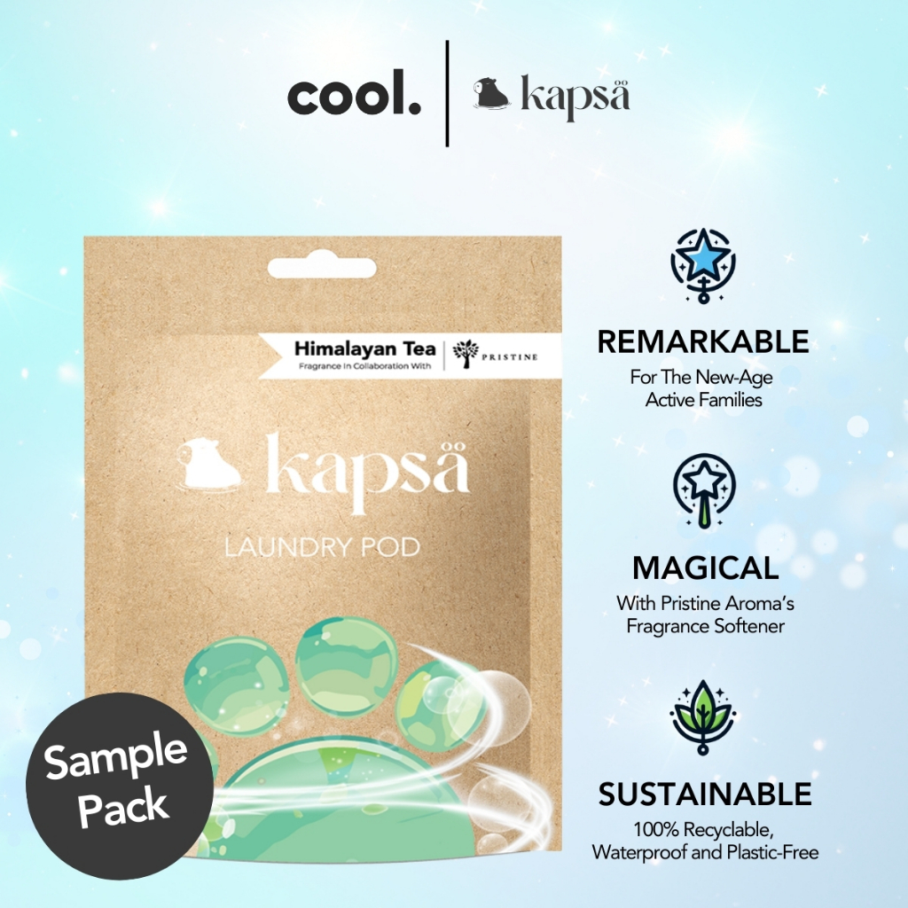 Kapsa 10 in 1 Laundry Pods Sample Pack Single Capsule - With Pristine ...