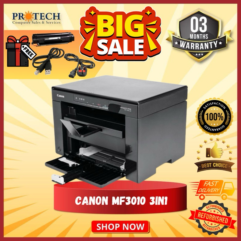 Refurbished Canon Imageclass Mf3010 Mf 3010 used Printer (Tip Top ...