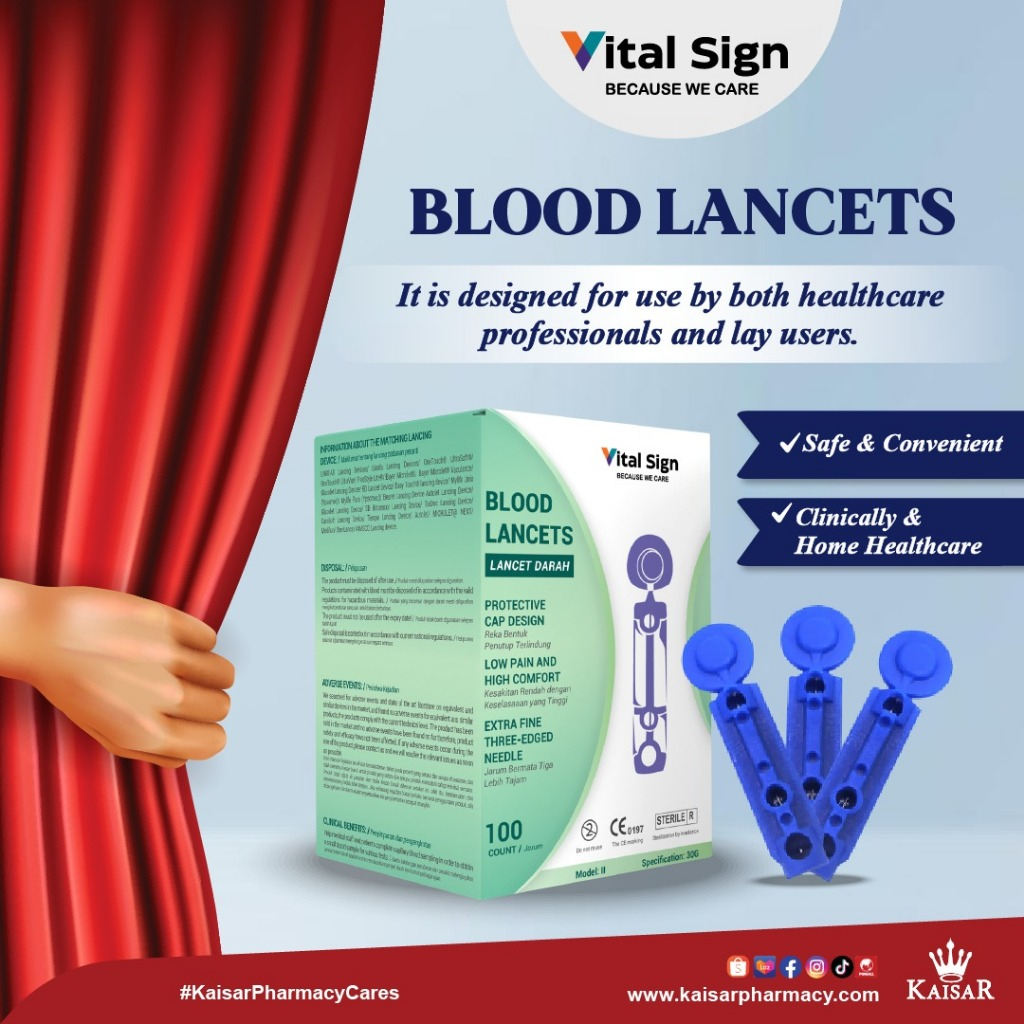 VITAL SIGN BLOOD LANCETS 100PCS/BOX | Shopee Malaysia