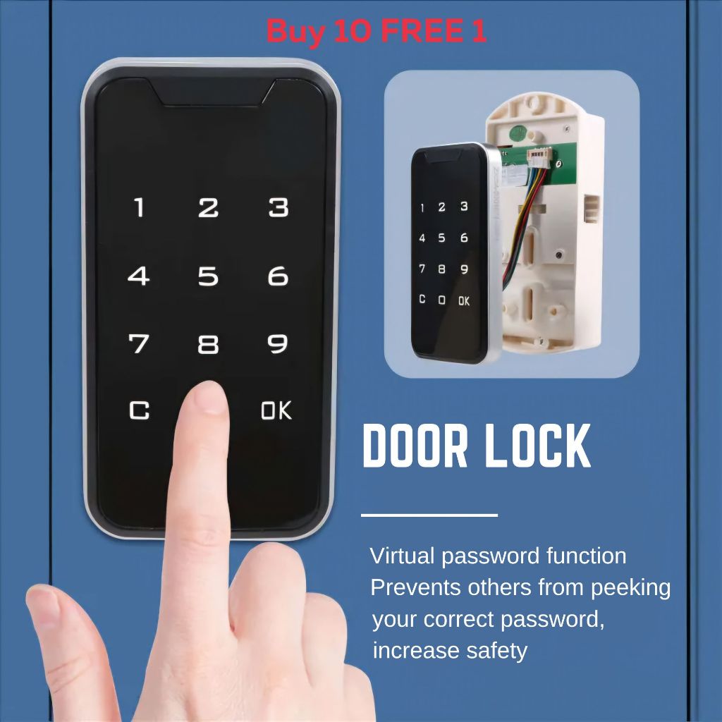 Smart Electronic Password Door Lock/Touch Keypad Lock Password Code/Security Lock/Touch Digital ...