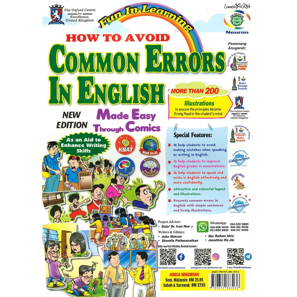 HOW TO AVOID COMMON ERRORS IN ENGLISH NEW EDITION MADE EASY THROUGH COMICS | Shopee Malaysia