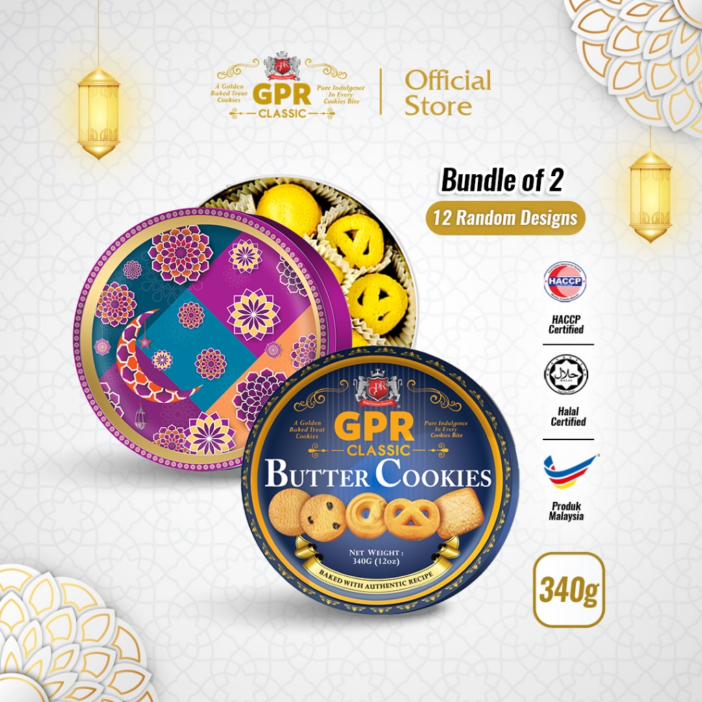 GPR Classic Butter Cookies (340g x 2) Hari Raya Limited Edition Premium ...