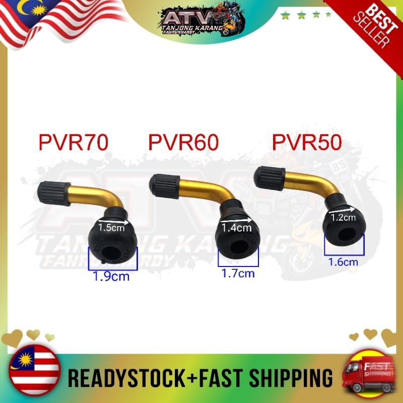 PVR Tubeless valve for ATV motorcycle pocket bike mini bike wheel e bike | Shopee Malaysia
