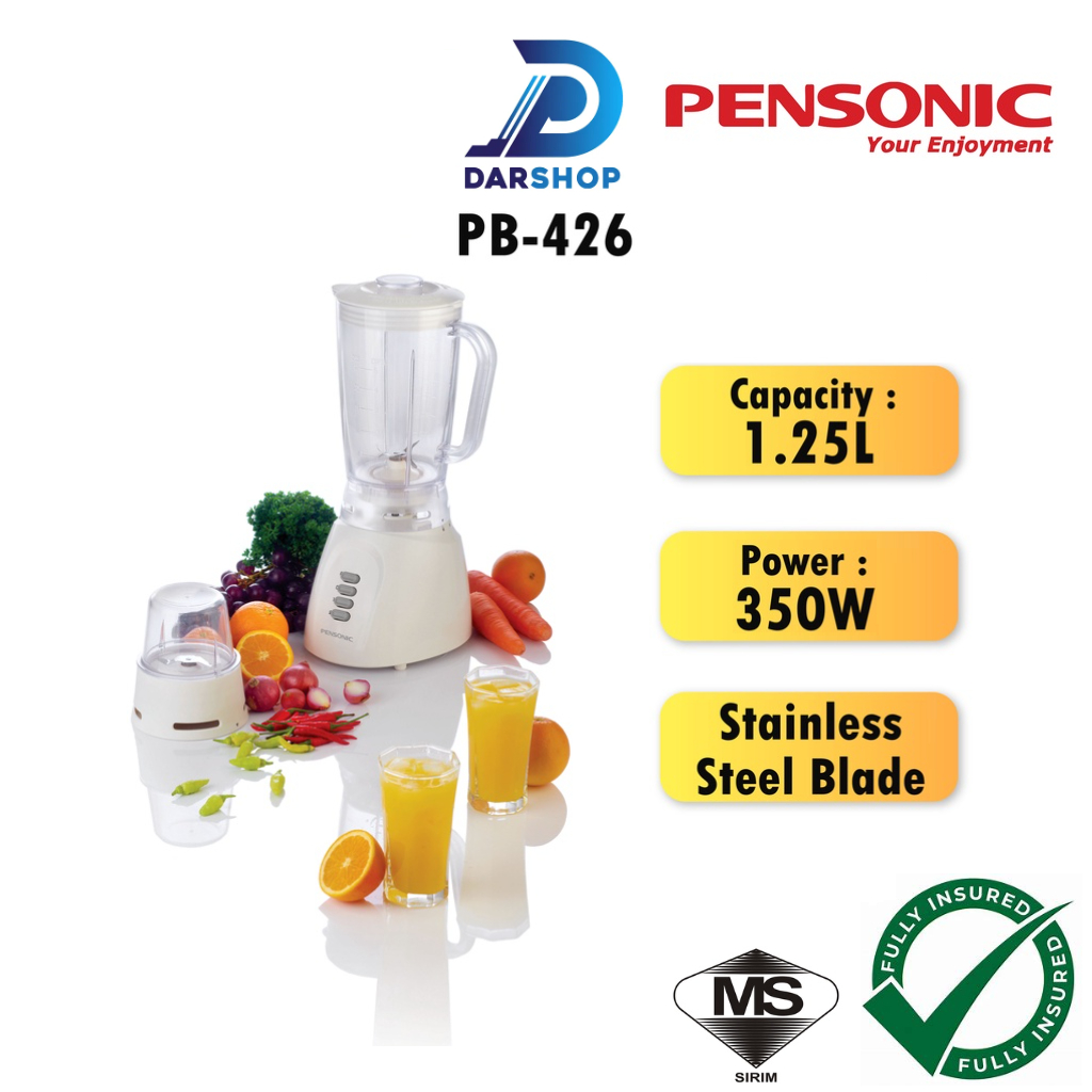 Pensonic Blender with Mill Attachment Blender Murah 1 Set 1.25L 350W PB ...