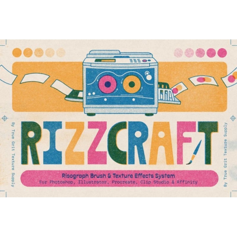 Rizzcraft Risograph Effects Procreate Brush By TGTS | Shopee Malaysia