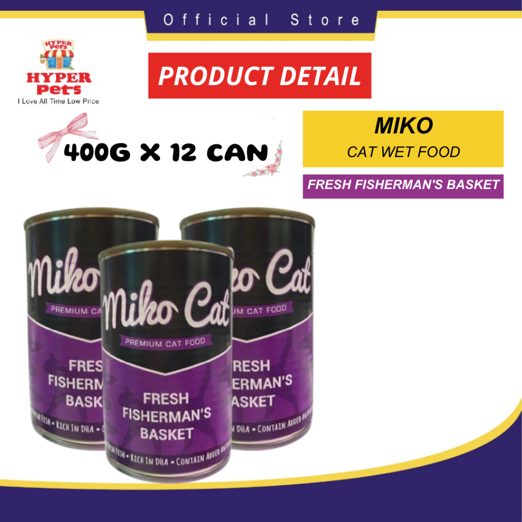 MIKO CAT CAN WET FOOD 400g l Cat Wet Food Cat Snack Makanan Snek Kucing ...