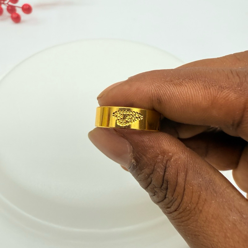 gold plated murugan om ring | Shopee Malaysia