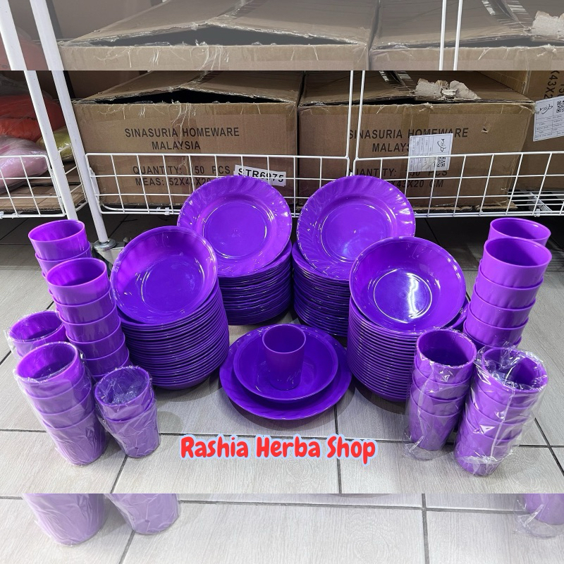 [QUALITY TEBAL] [READY STOCK] 150PCS SAKURA PINK MUTIARA PURPLE / SET ...