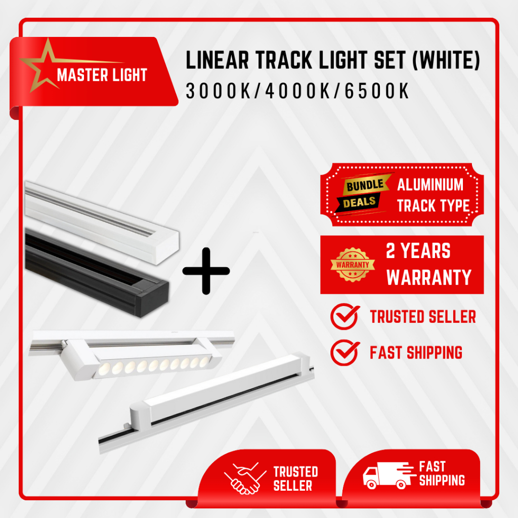 LED LINEAR TRACK LIGHT COMBO SET/BUNDLE SET WITH ALUMINIUM TRACK RAIL ...