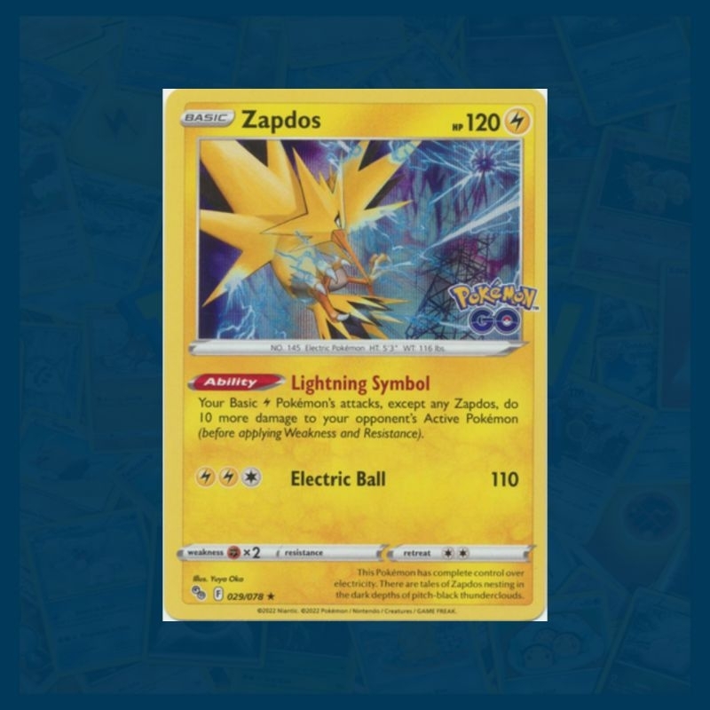 Zapdos (029/078) Holo Rare | Pokemon Go | Pokemon TCG Card | Shopee ...