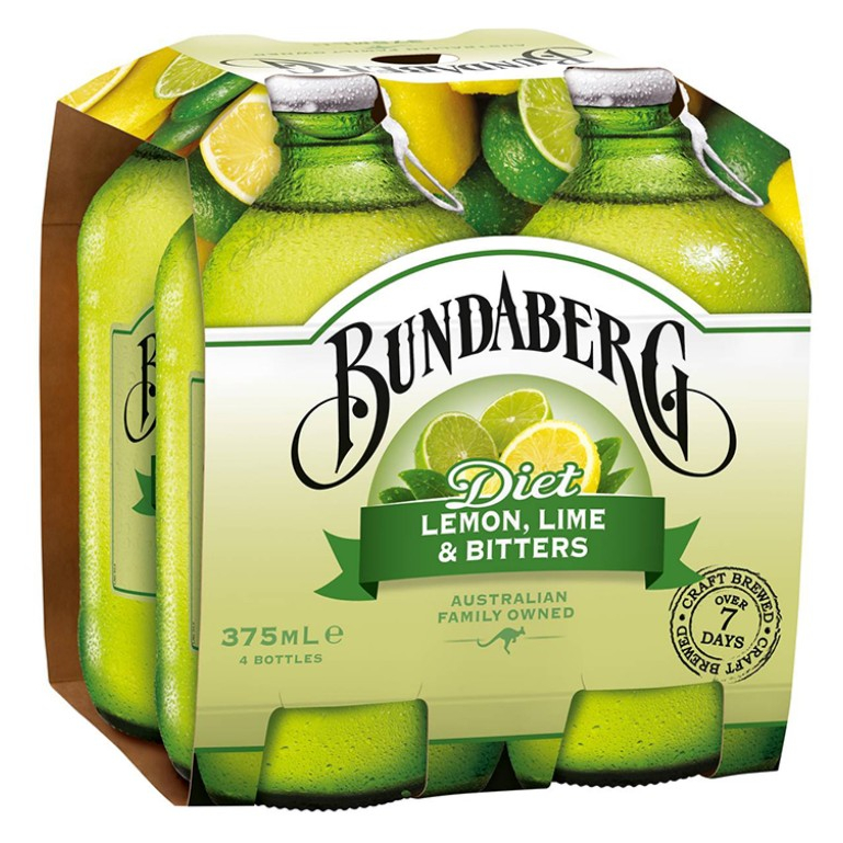 Bundaberg Lemon Lime & Bitter 375ml x 4pcs (1 Pack) (Assorted) | Shopee ...