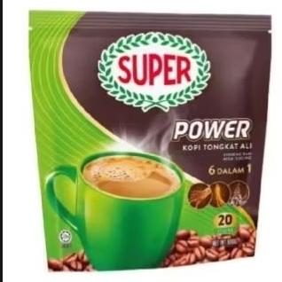 Super Power Kopi Tongkat Ali Ginseng Dan Misai Kucing 6 In 1 20 Sticks ...