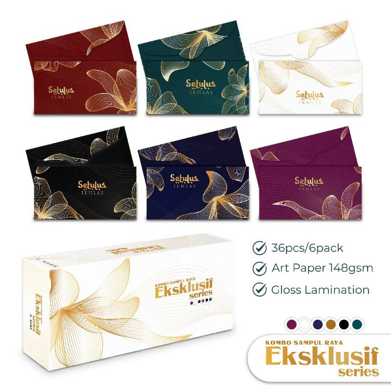 KOMBO SAMPUL RAYA EKSKLUSIF SERIES (36pcs/box)FREE BOX | Shopee Malaysia