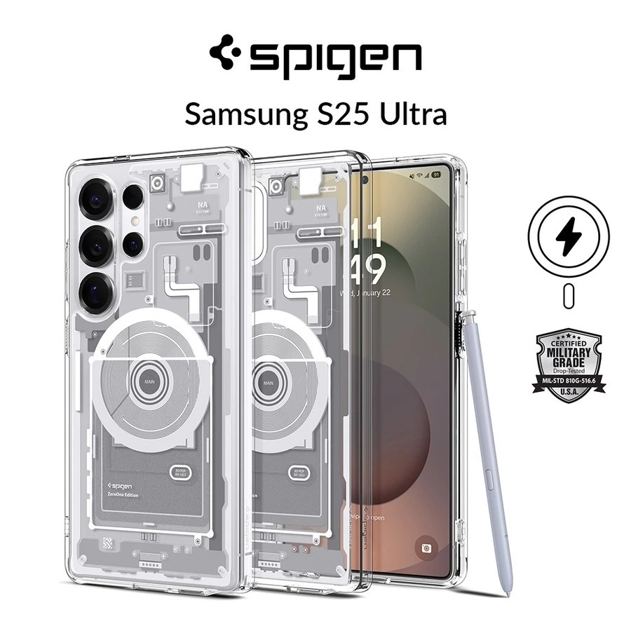 Spigen Samsung S25 Ultra Case 6.9" Zero One Magfit Qi2 Certified Magnetic Phone Case Samsung ...