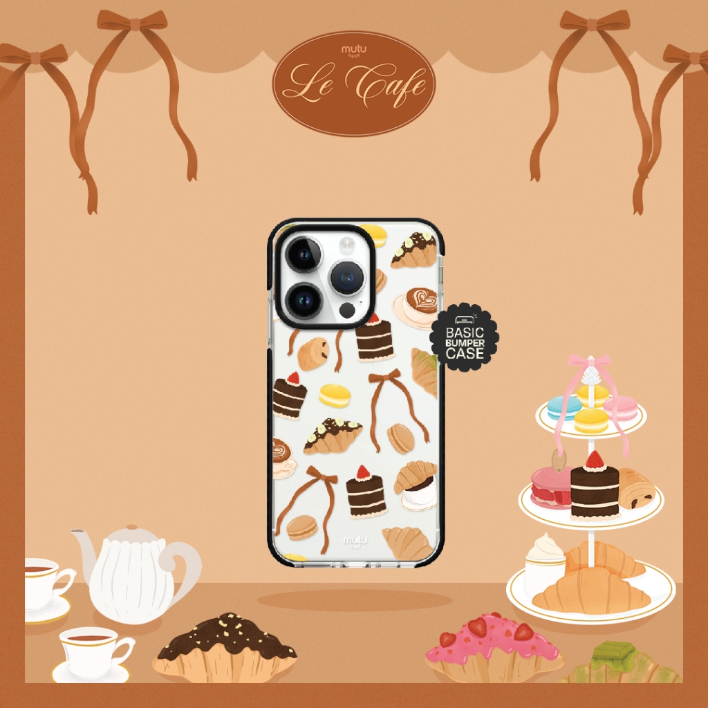 Pastries & Coffee - Le Cafe by Mutu Case (Powered by Basic Bumper) Compatible with iP16PROMAX ...