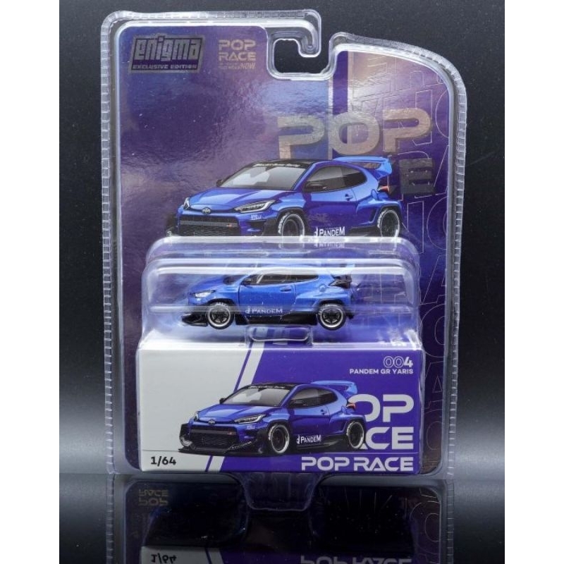Pop Race X Enigma 1:64 #004 Pandem GR Yaris Metallic Blue (New & Seal Packaging) | Shopee Malaysia