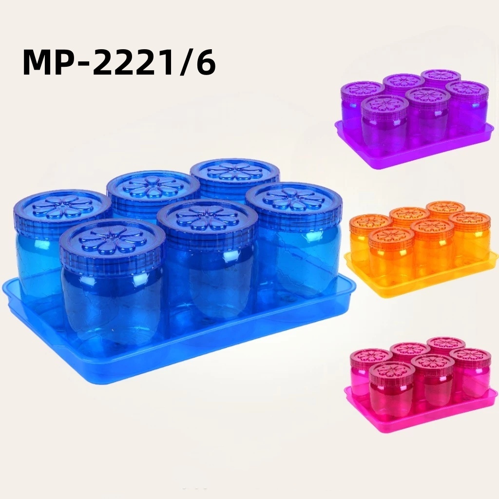 7pcs Canister Set With Tray | 800ml Bekas Kuih Raya Set | Cookies ...