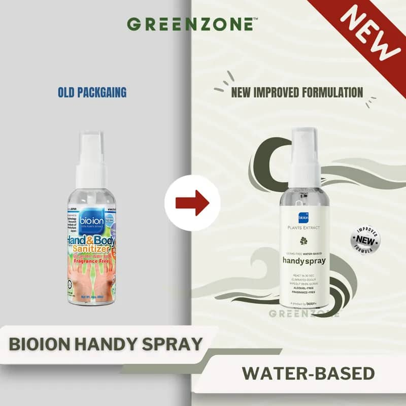 Bio Ion Handyspray Sanitiser Germ & Fragrance Free Water Based ...