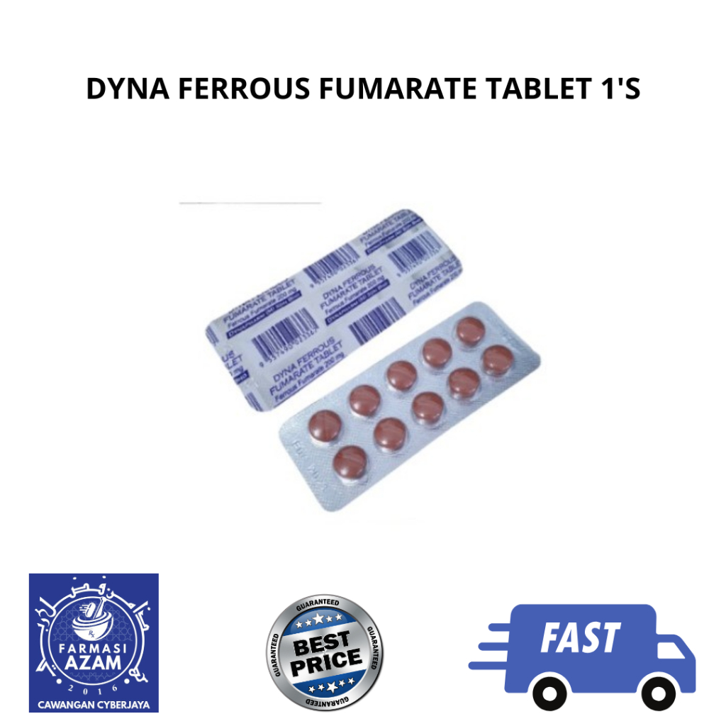 Dyna Ferrous Fumarate 200mg Tablet 10s (strip) | Shopee Malaysia